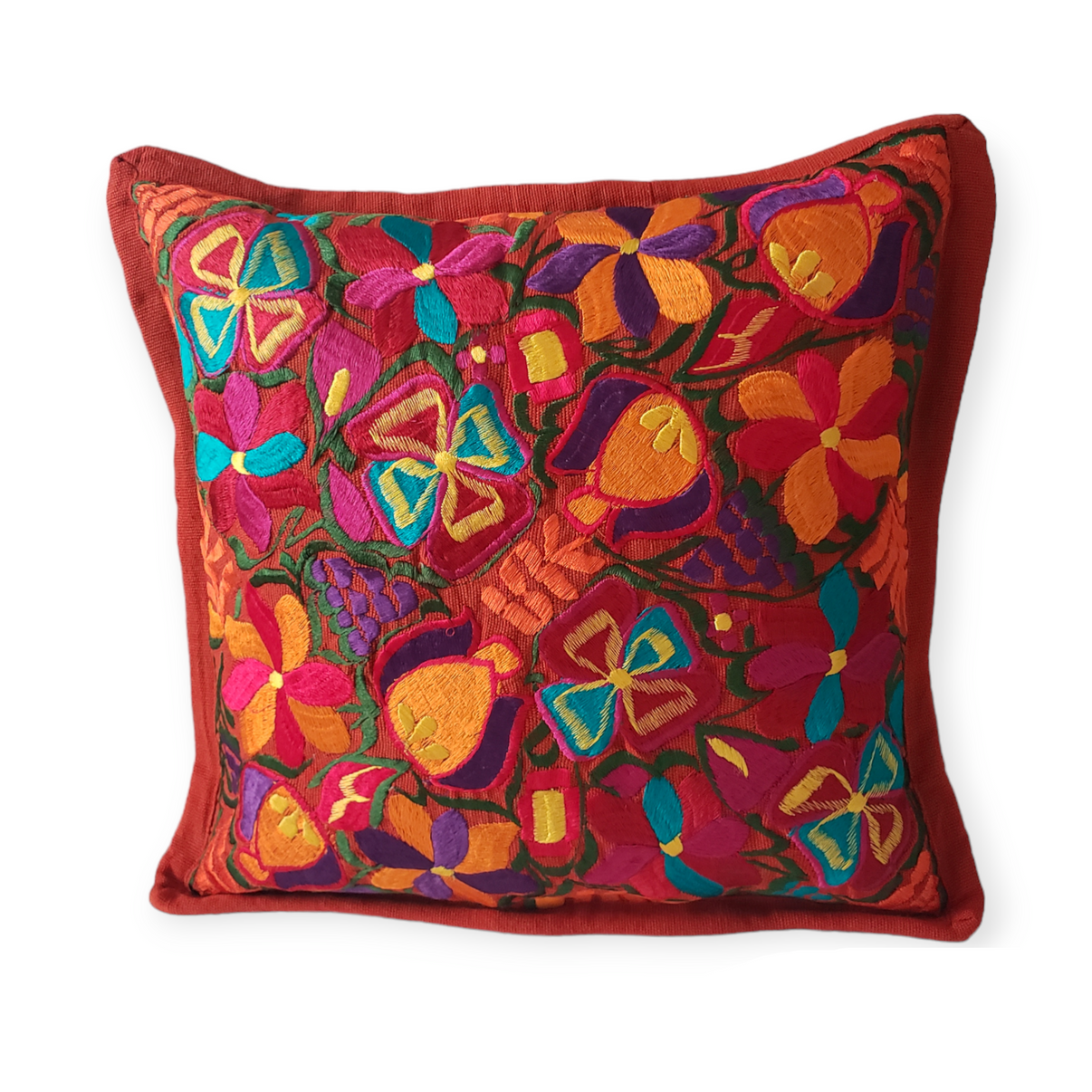 Mexican Pillow Cover Oaxaca Handmade Embroidered Decorative Pillow Cas ...