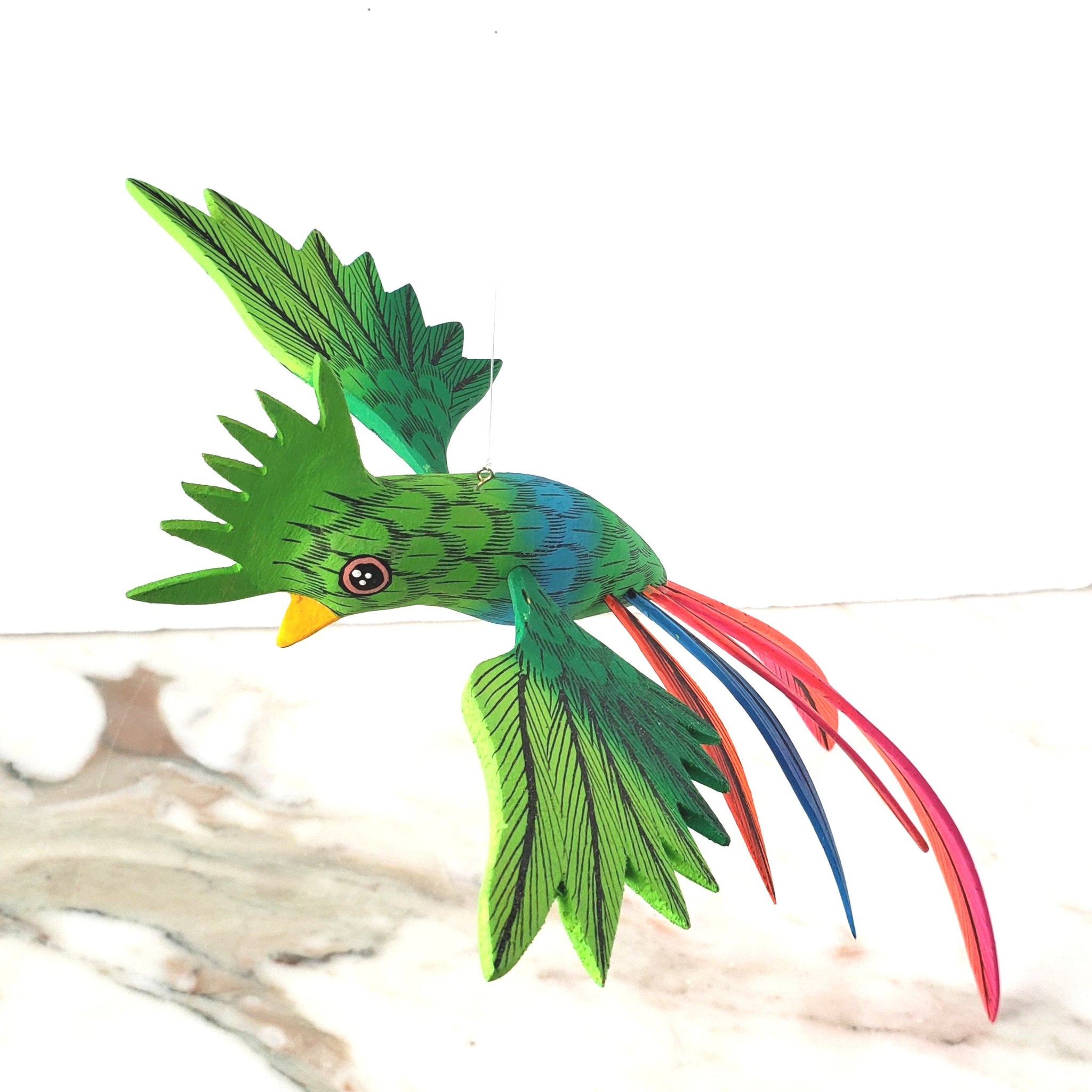 Colorful Quetzal Alebrije Wood Carving Oaxacan Folk Art – The Little Pueblo
