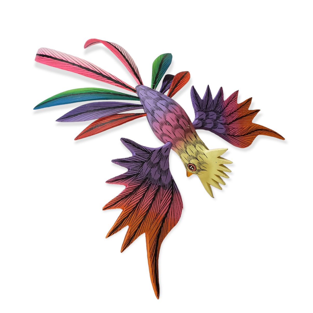Colorful Quetzal Alebrije Wood Carving Oaxacan Folk Art – The Little Pueblo