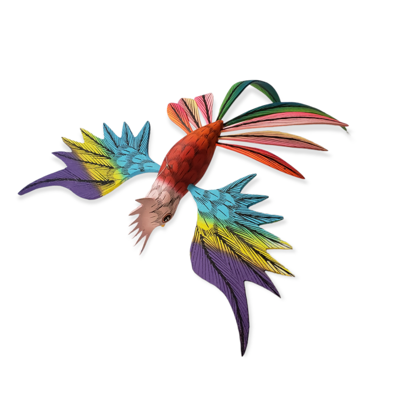 Colorful Quetzal Alebrije Wood Carving Oaxacan Folk Art – The Little Pueblo