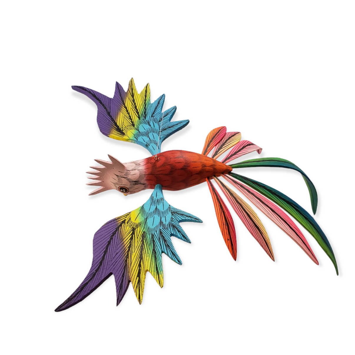 Colorful Quetzal Alebrije Wood Carving Oaxacan Folk Art – The Little Pueblo