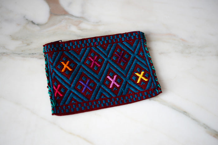 Embroidered Mexican Coin Purse - handmade in Chiapas – The Little Pueblo
